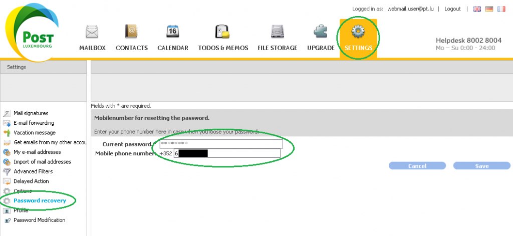PASSWORD RECOVER | POST Technologies Documentation