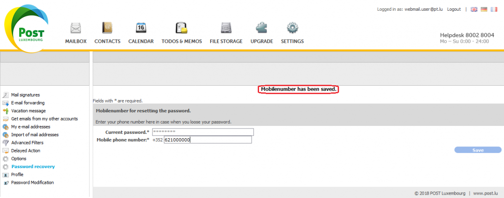 PASSWORD RECOVER | POST Technologies Documentation