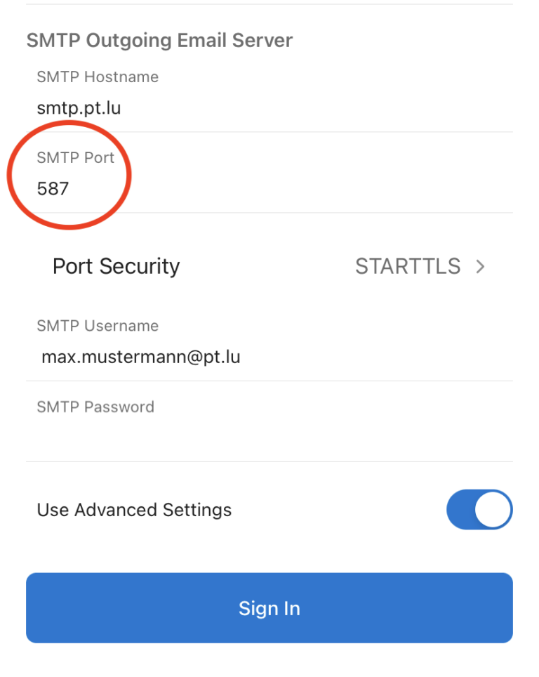 Apple – iPhone – Outlook – email configuration | POST Technologies Documentation