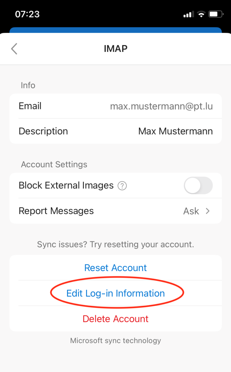 Apple – iPhone – Outlook – email configuration | POST Technologies Documentation