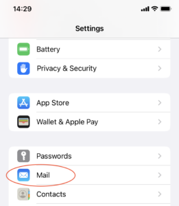 Apple – iPhone – Mail – email configuration | POST Technologies Documentation