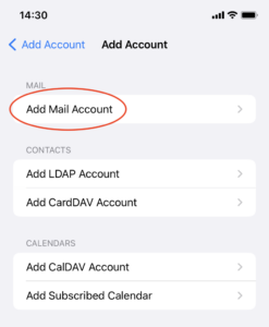 Apple – iPhone – Mail – email configuration | POST Technologies Documentation