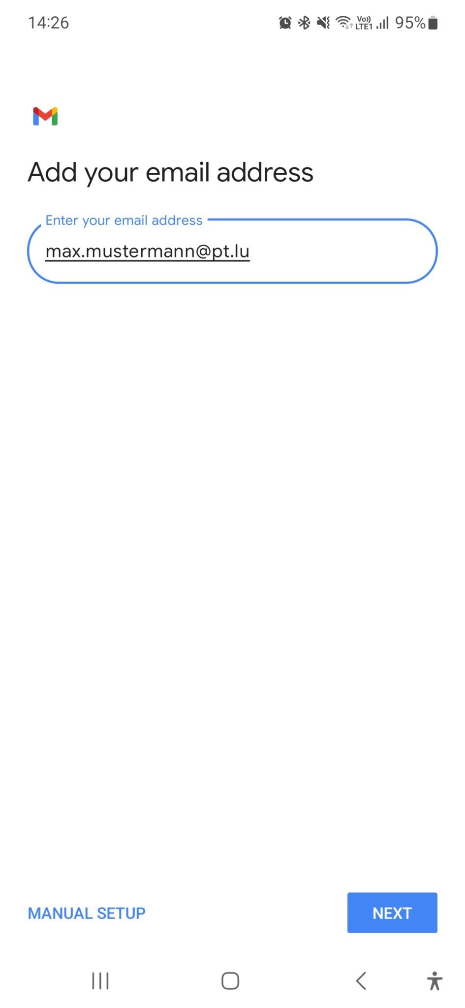 Android – Gmail – Email Client Configuration (@pt.lu) | POST Technologies Documentation