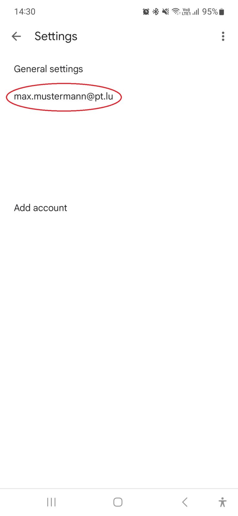 Android – Gmail – Email Client Configuration (@pt.lu) | POST ...