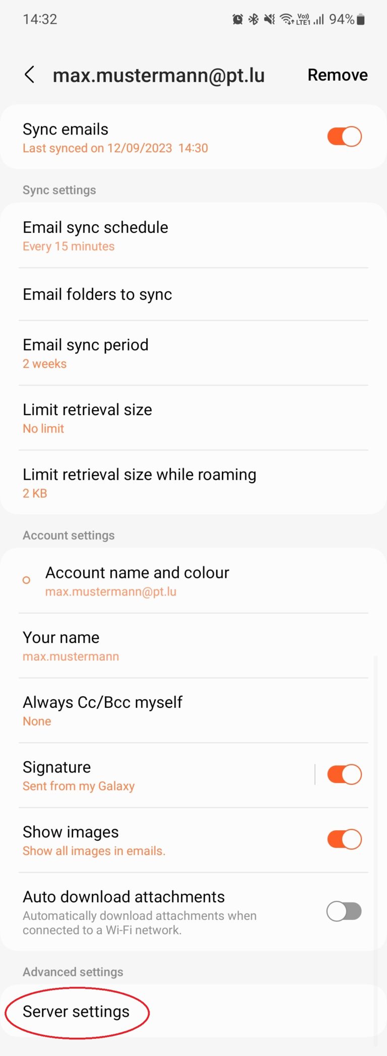 Android – Samsung Email – Email Client Configuration (@pt.lu) | POST ...