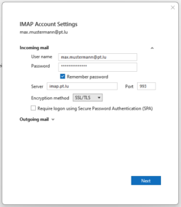 Microsoft – Windows – Outlook – Email Client Configuration (@pt.lu ...
