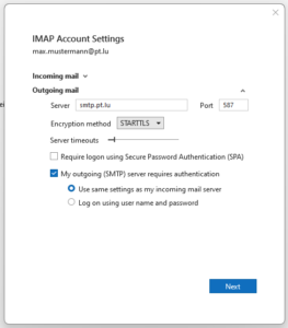 Microsoft – Windows – Outlook – Email Client Configuration (@pt.lu ...