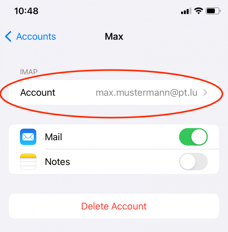 Apple – iPhone – Mail – email configuration | POST Technologies Documentation